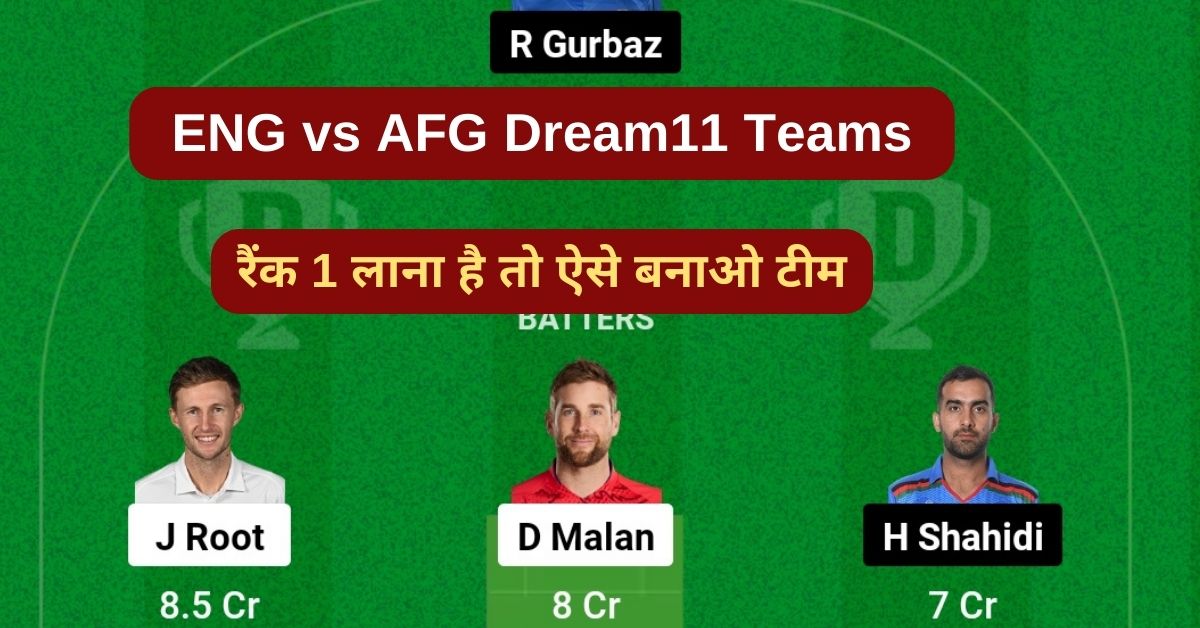 Eng Vs Afg Dream11 Team Prediction आज के मैच इस तरह से टीम बनाकर लाएं